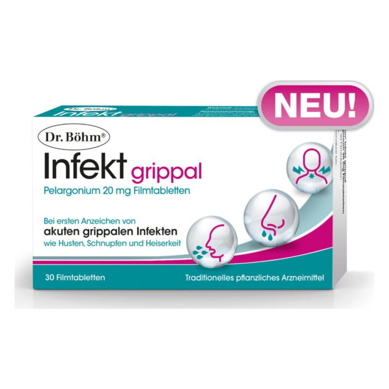 Dr. Böhm® Infekt grippal Pelargonium 20 mg Filmtabletten | Bahnhof ...